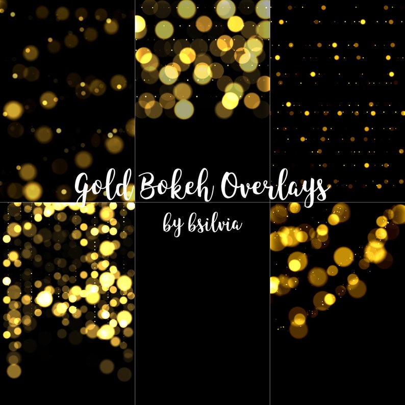 40 Gold Bokeh Overlays Bokeh Photoshop Overlays Gold Bokeh | Etsy
