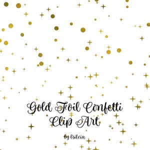 Gold Foil Confetti Clipart Overlays, Gold Confetti Clipart, Transparent ...