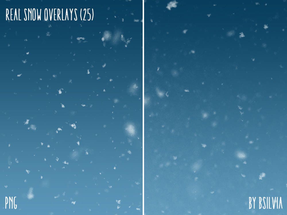 Real Snow Overlays Winter Overlays 25 Snow Overlays | Etsy