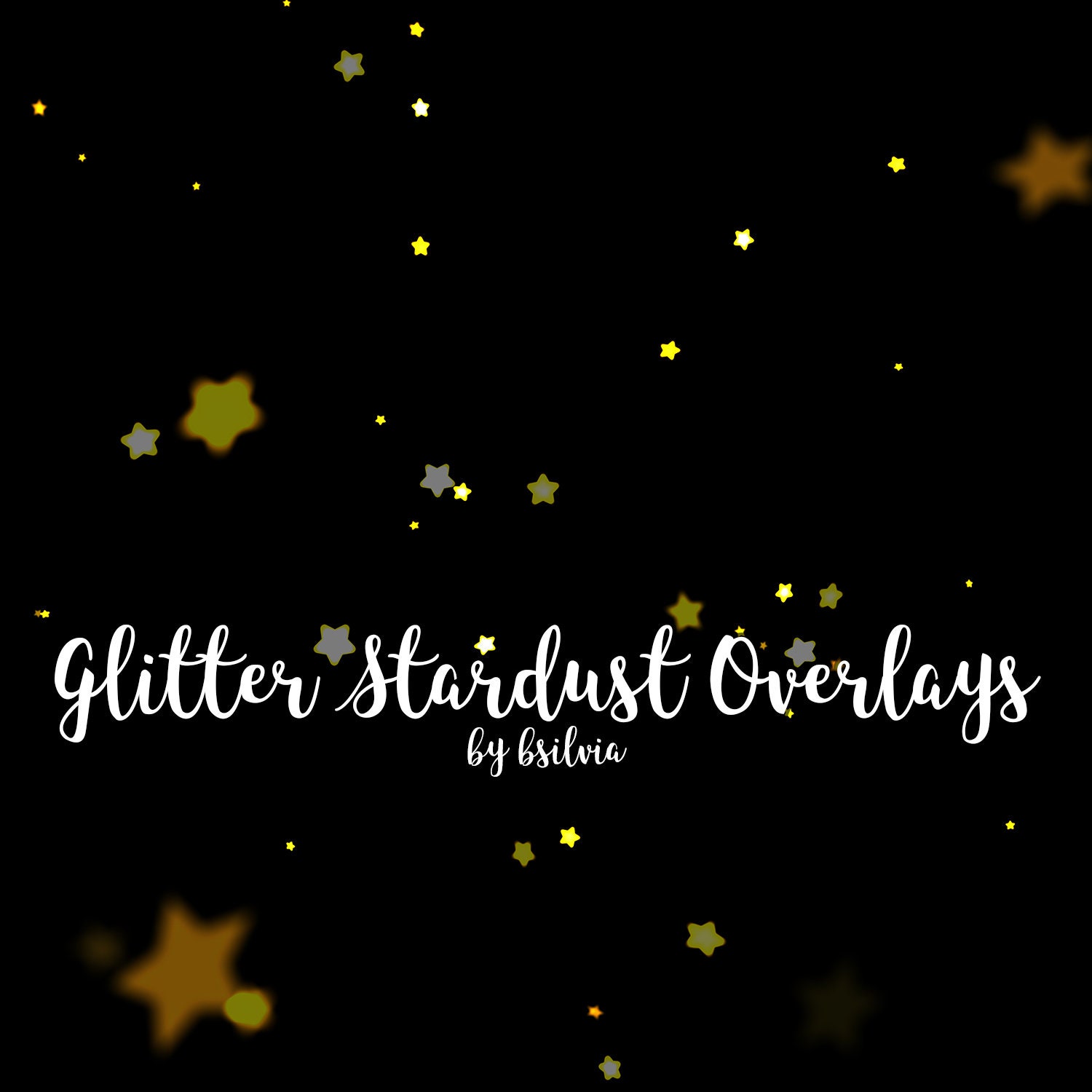 Stardust Glitter Overlays Yellow Glitter Stardust Overlays | Etsy