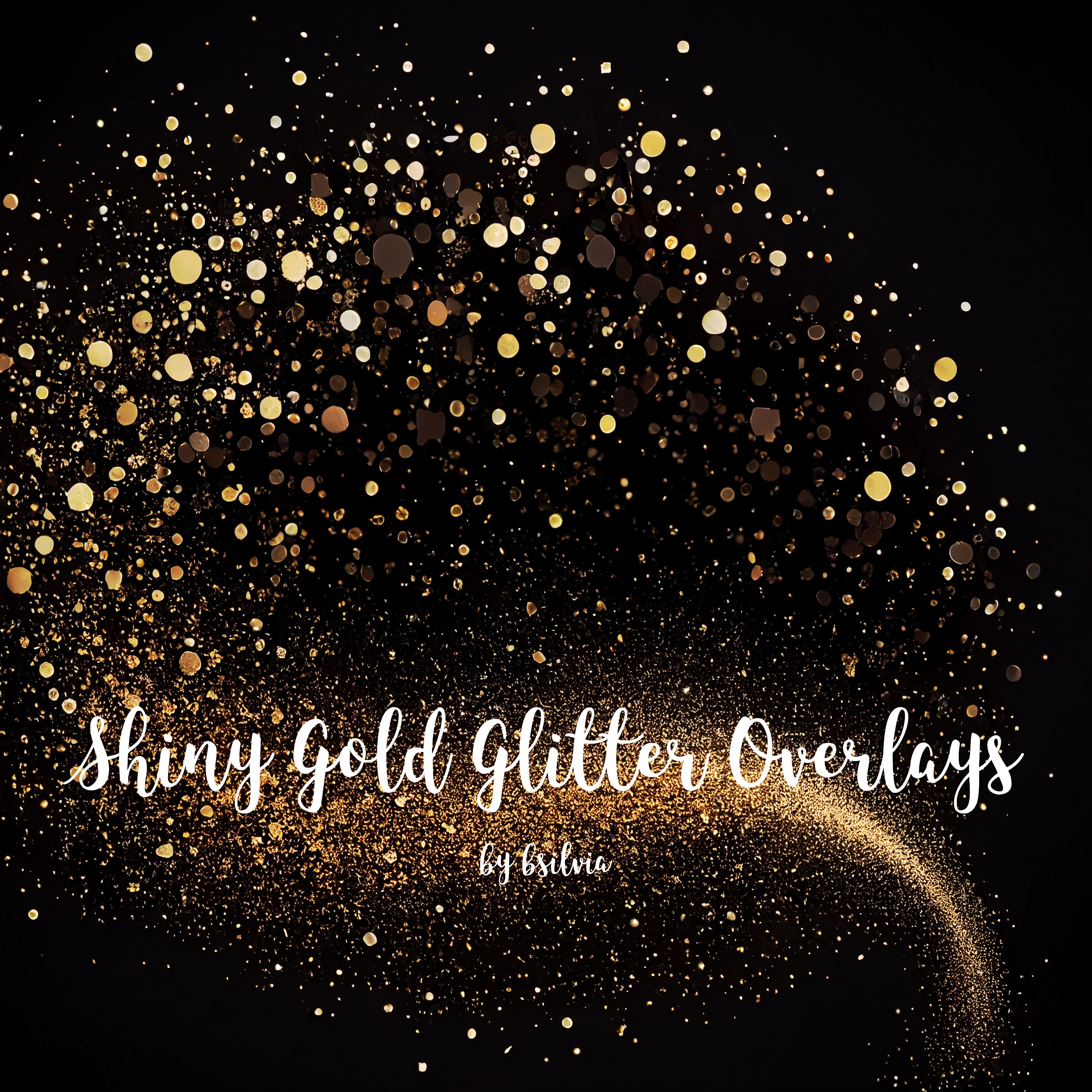 Shiny Gold Glitter Overlays Yellow Glitter Overlays Gold - Etsy