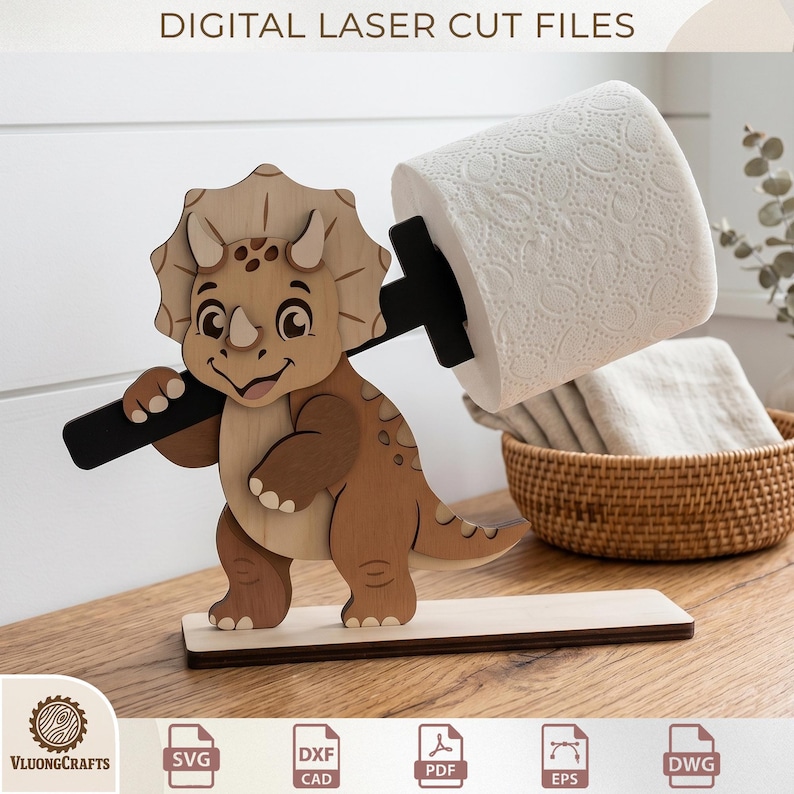 Wilde dieren toiletrolhouder SVG-bundel, grappig badkamerdecor ...