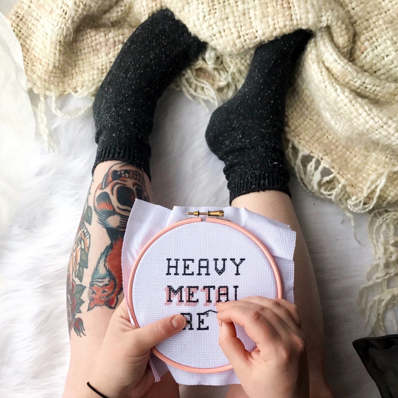 HEAVY METAL Forever PDF Cross Stitch Pattern Instant - Etsy
