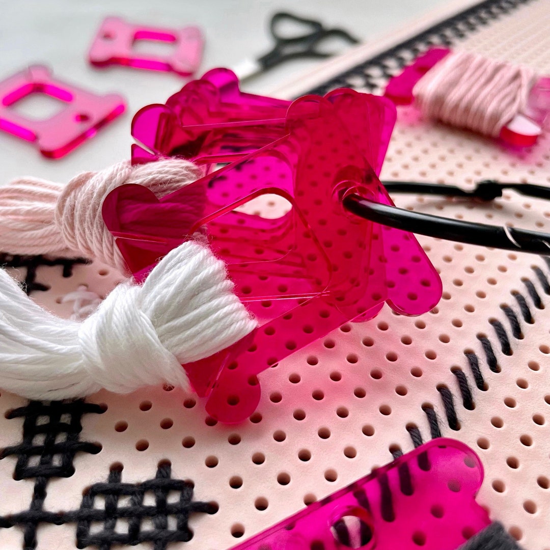 WILD NEON Thread Organiser Needle Minder Needle Threader Set for Cross ...