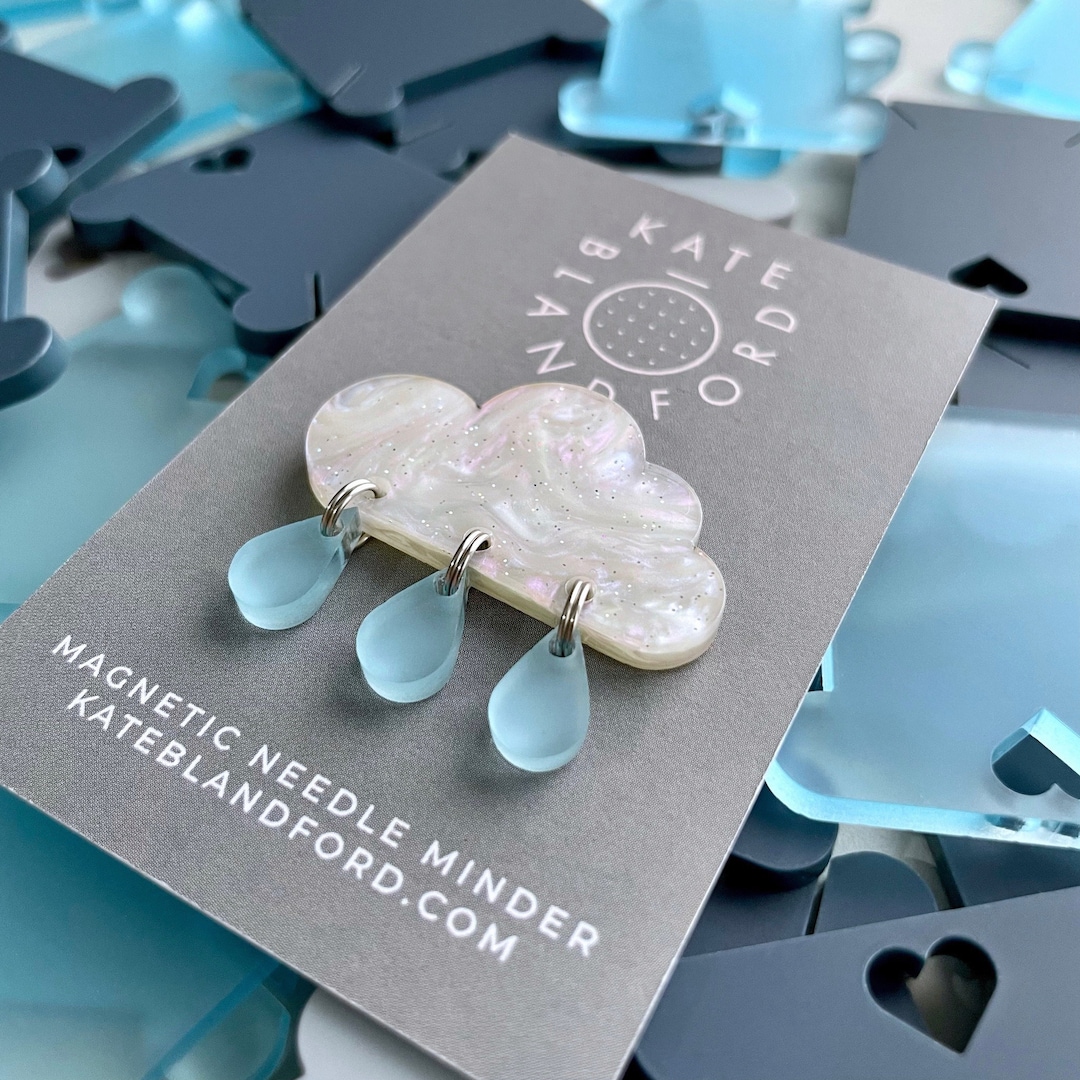 RAIN CLOUD Needle Minder Magnet for Cross Stitch or Embroidery | Needle ...