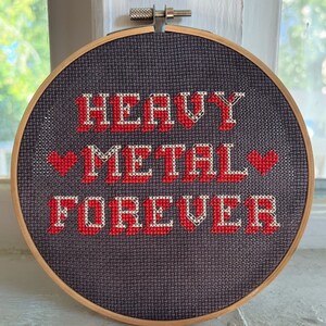 HEAVY METAL Forever PDF Cross Stitch Pattern Instant Download Chart ...