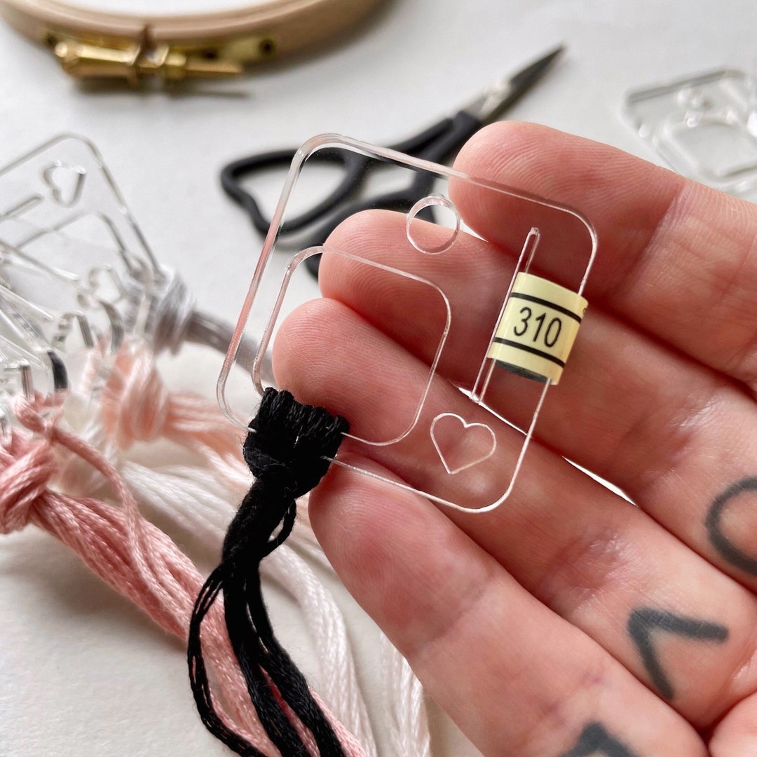 BULK SETS Clear Acrylic Thread Drops | Floss Drops | Organiser Drop for ...