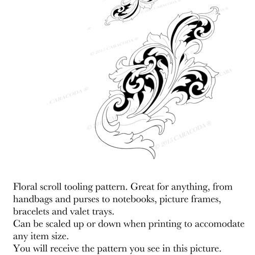 PDF Scroll Tooling Pattern Notebook Tooling Pattern - Etsy