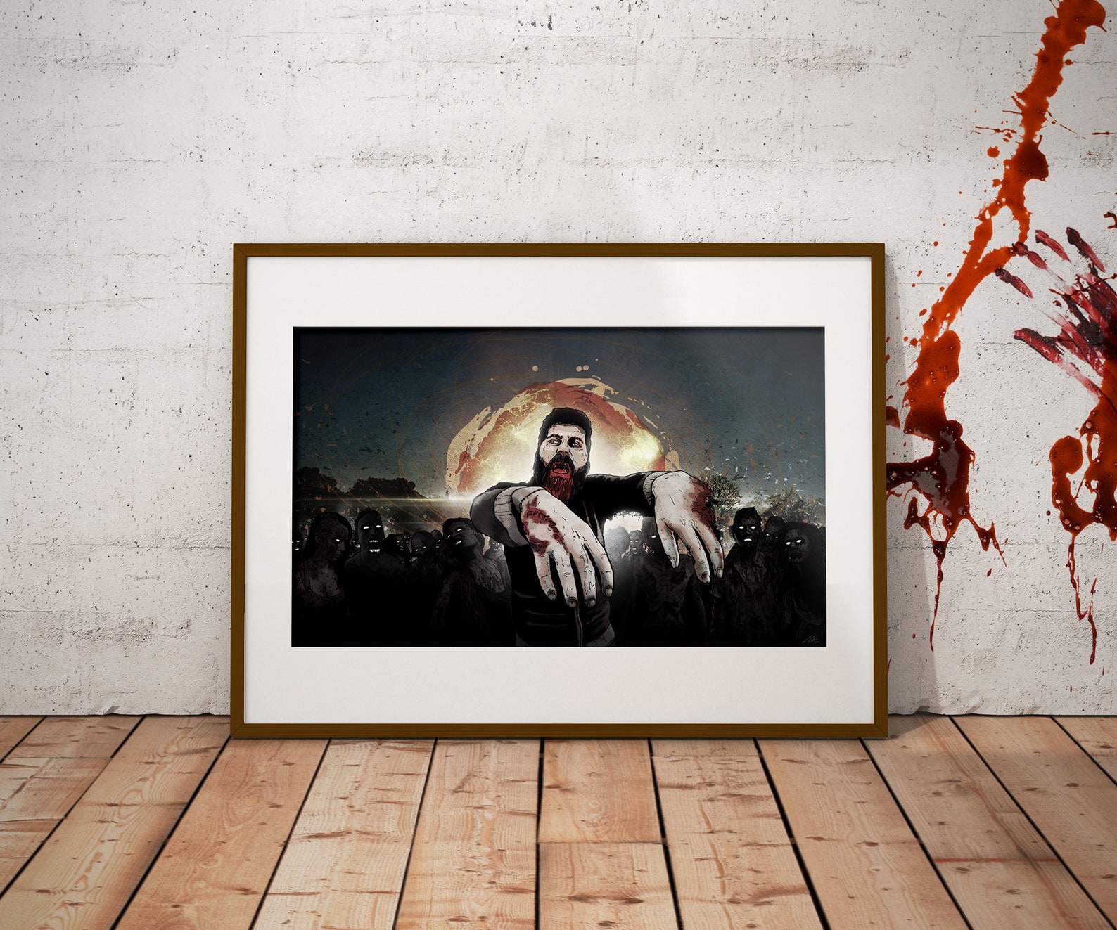 Zombie Personalised Portrait, Digital Download, Zombie Apocalypse ...