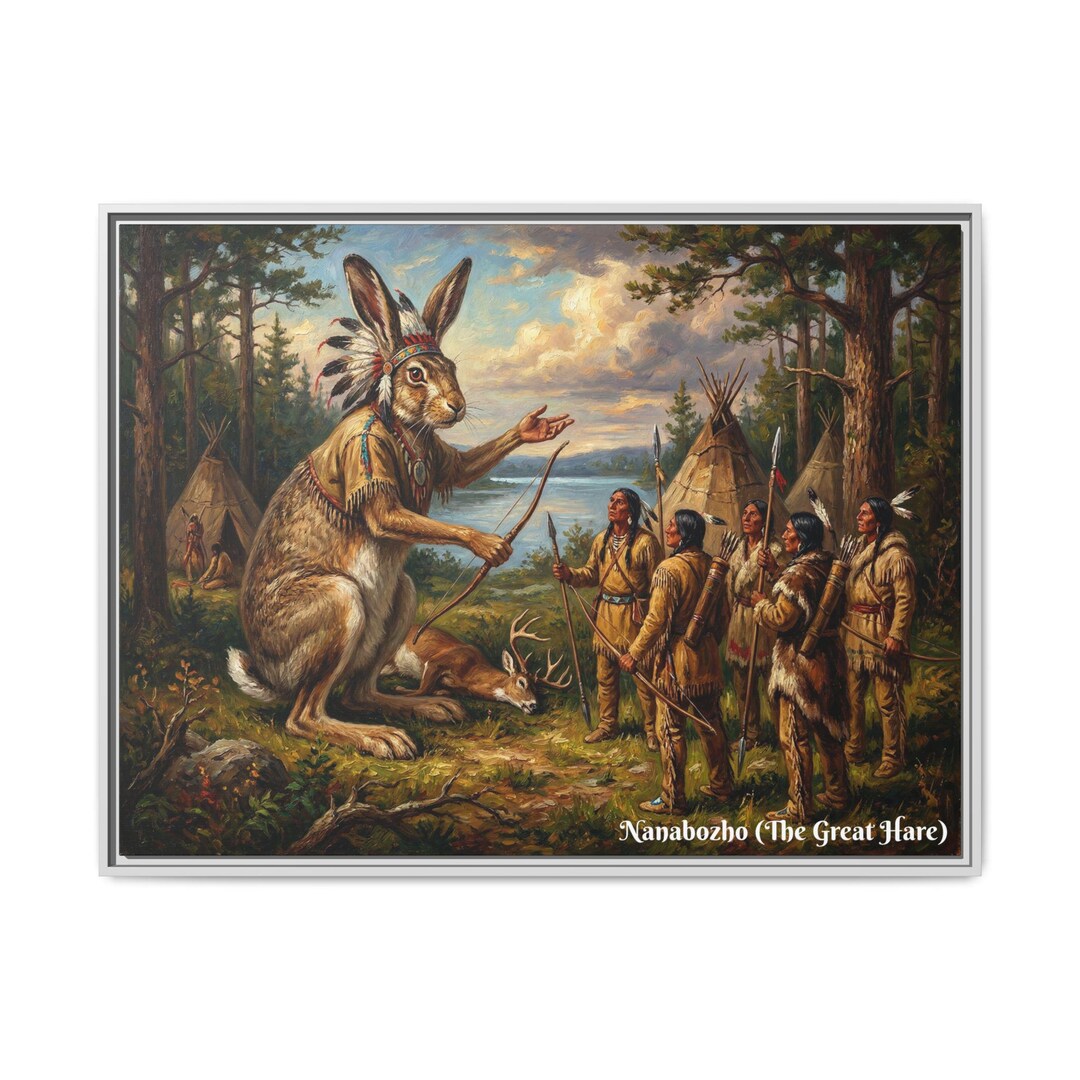 Nanabozho Canvas Print: Ojibwe Hare Spirit Art - Etsy