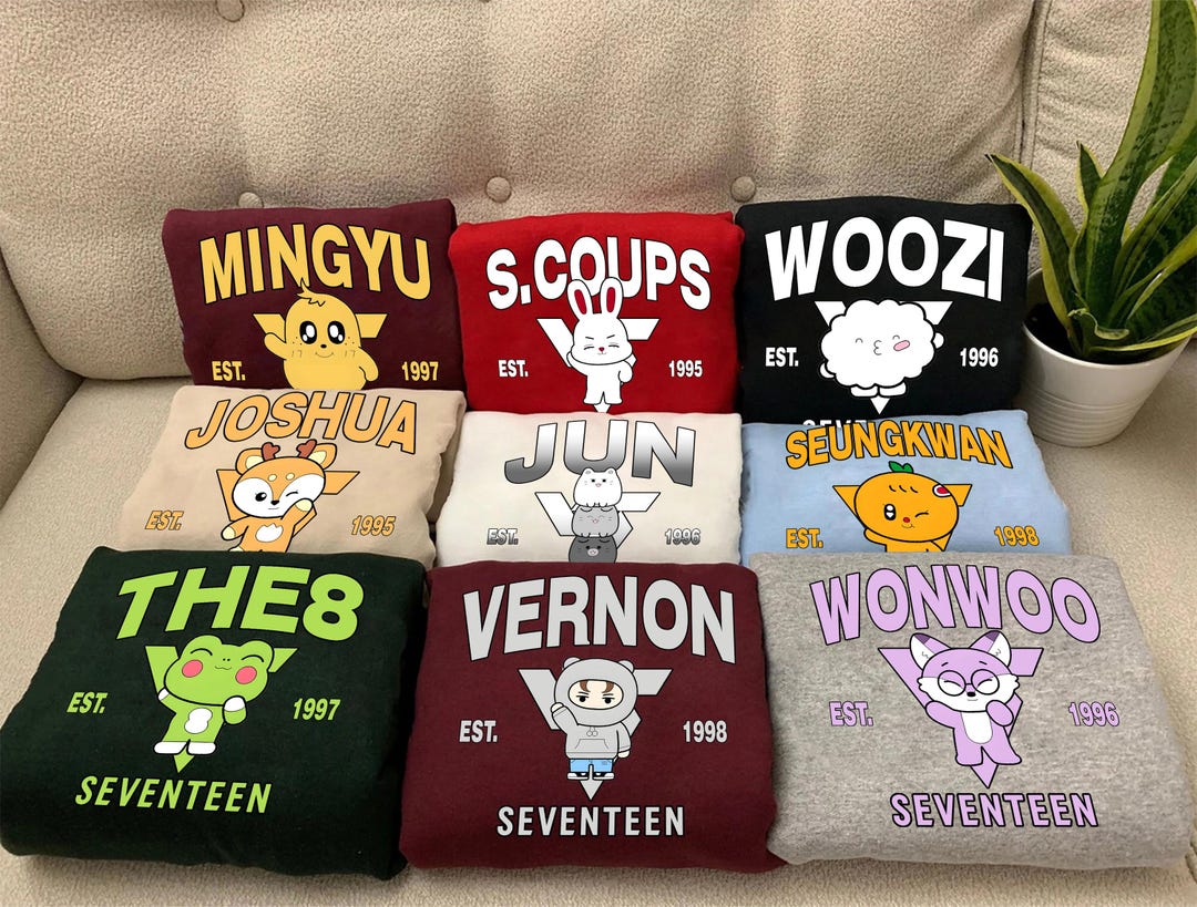 Svt Kpop Members Png, Cute Seventeen Members Design, "17" Design ...