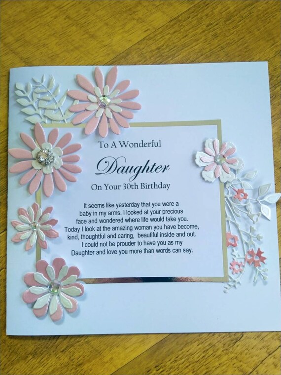 Daughter 30th Birthday Card Etsy UK