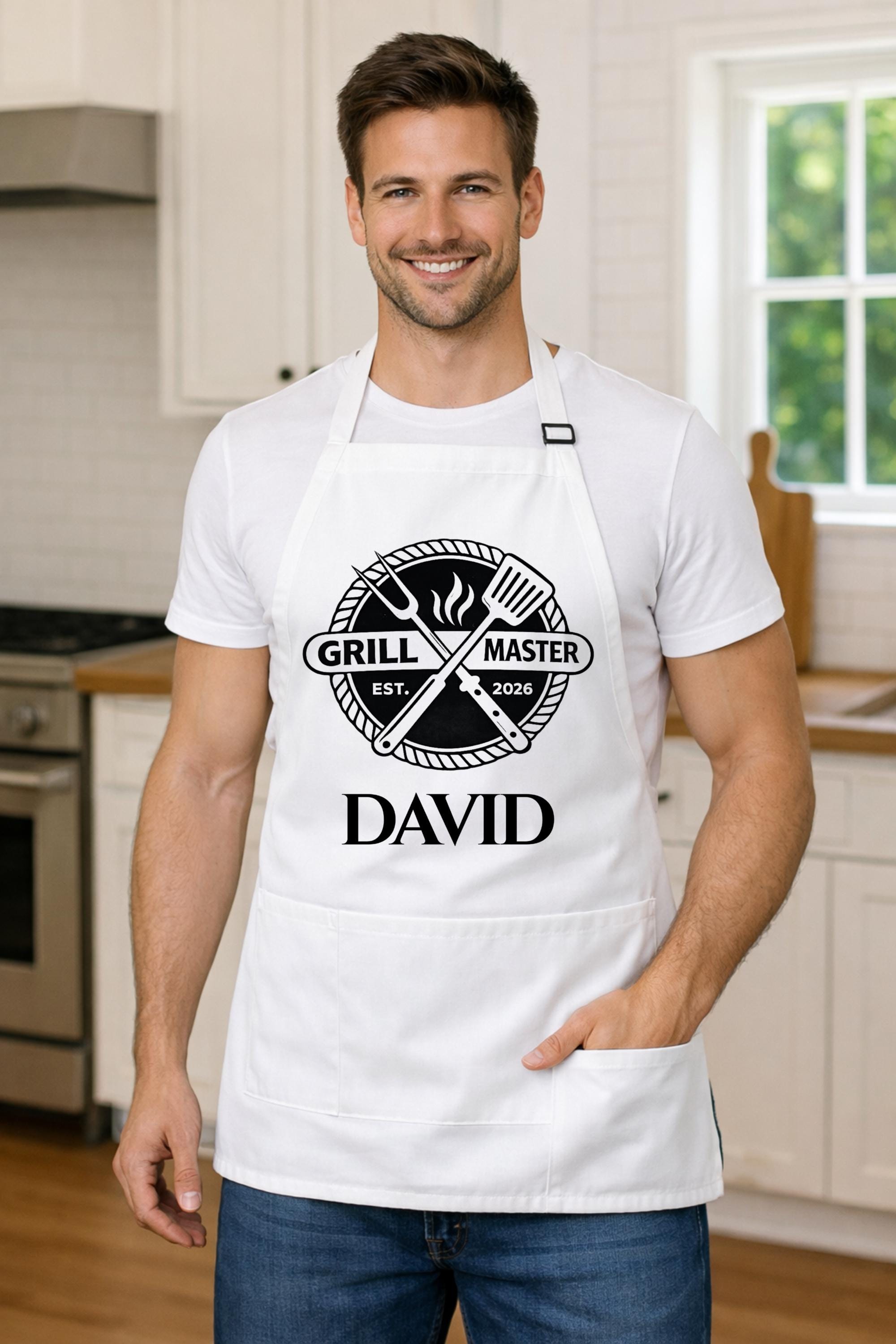 Personalized Grill Master Apron Valentine’s Day Gift for Husband ...