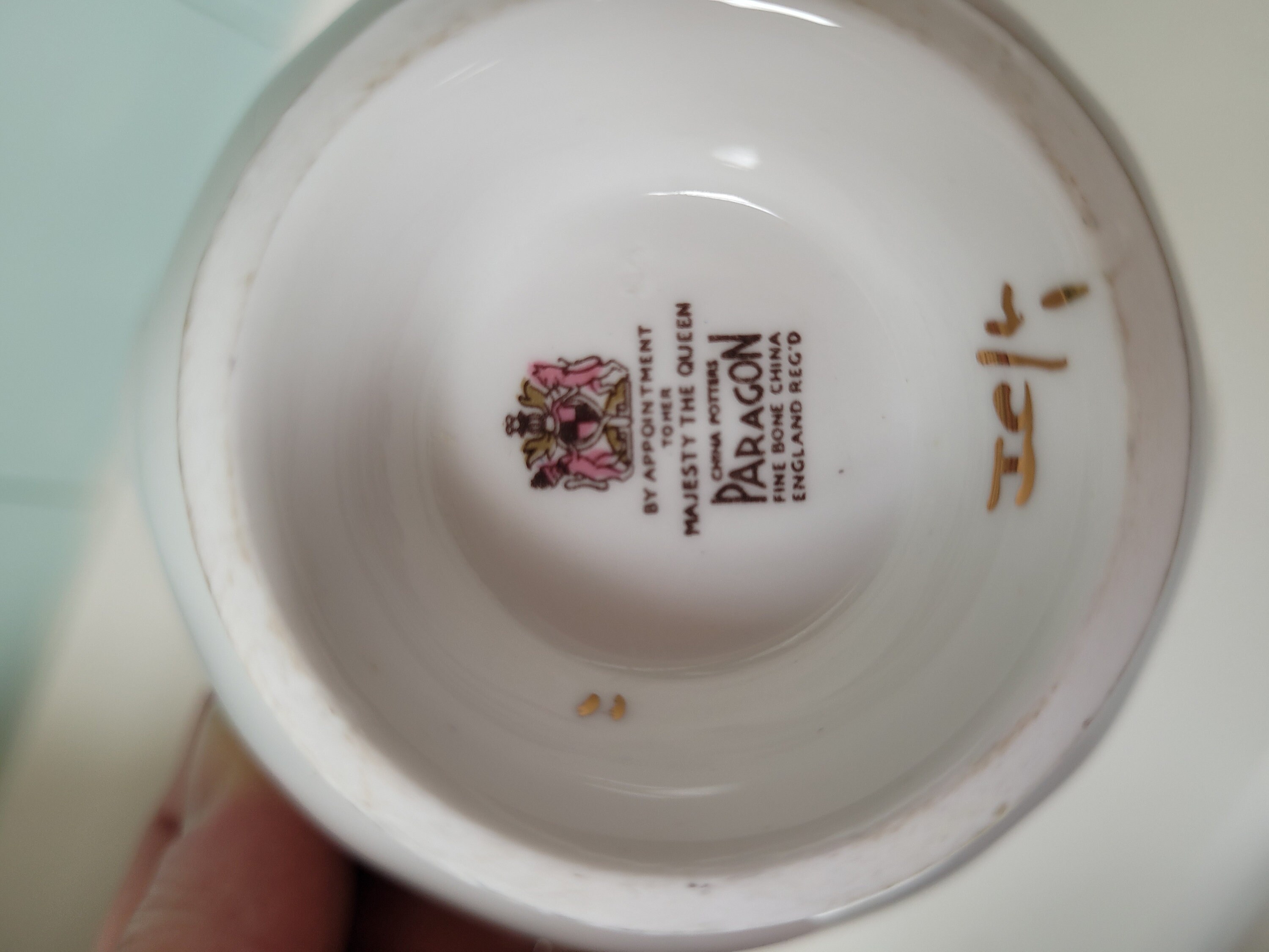 Paragon Wide Bowl Teacup Burgundy and Gold With Roses Unique Square ...