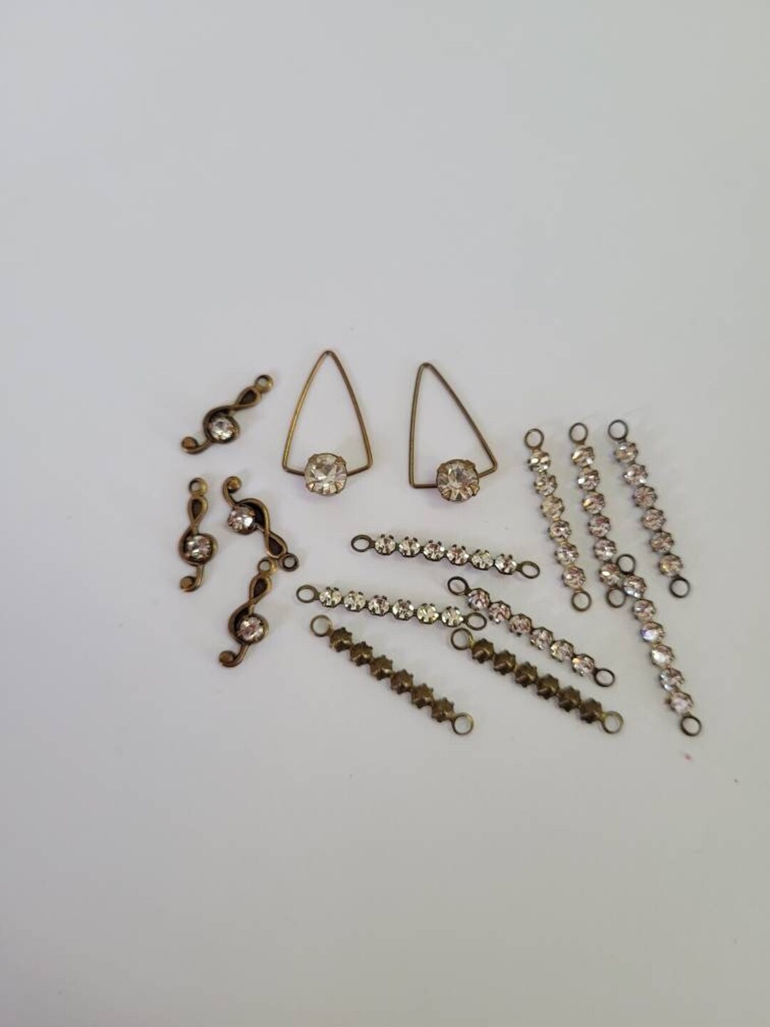 Crystal and Antique Brass Charms. Assorted Styles. Treble Clef Charm ...