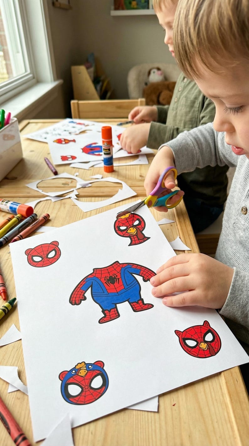 Spider-man, Turkey in Disguise Craft, Superhero Thanksgiving, Craft for ...