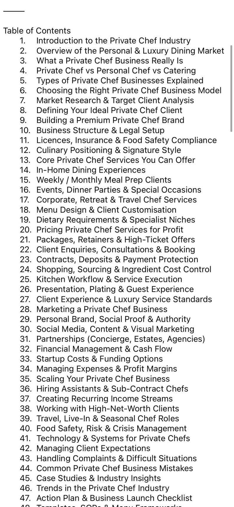 Private Chef Business Starter Guide Bundle Ebook - Etsy