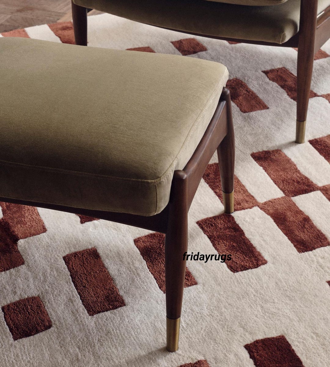Hand-tufted Wool Rug: Rust Color, Modern Soho Decor - Etsy