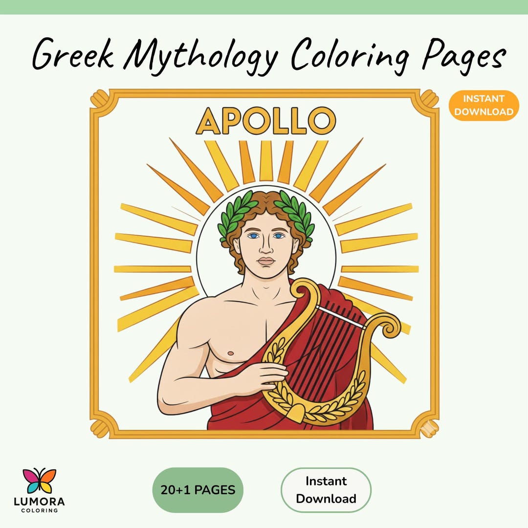 Greek Gods Coloring Book | Mythological Art, Adult Coloring (digital ...