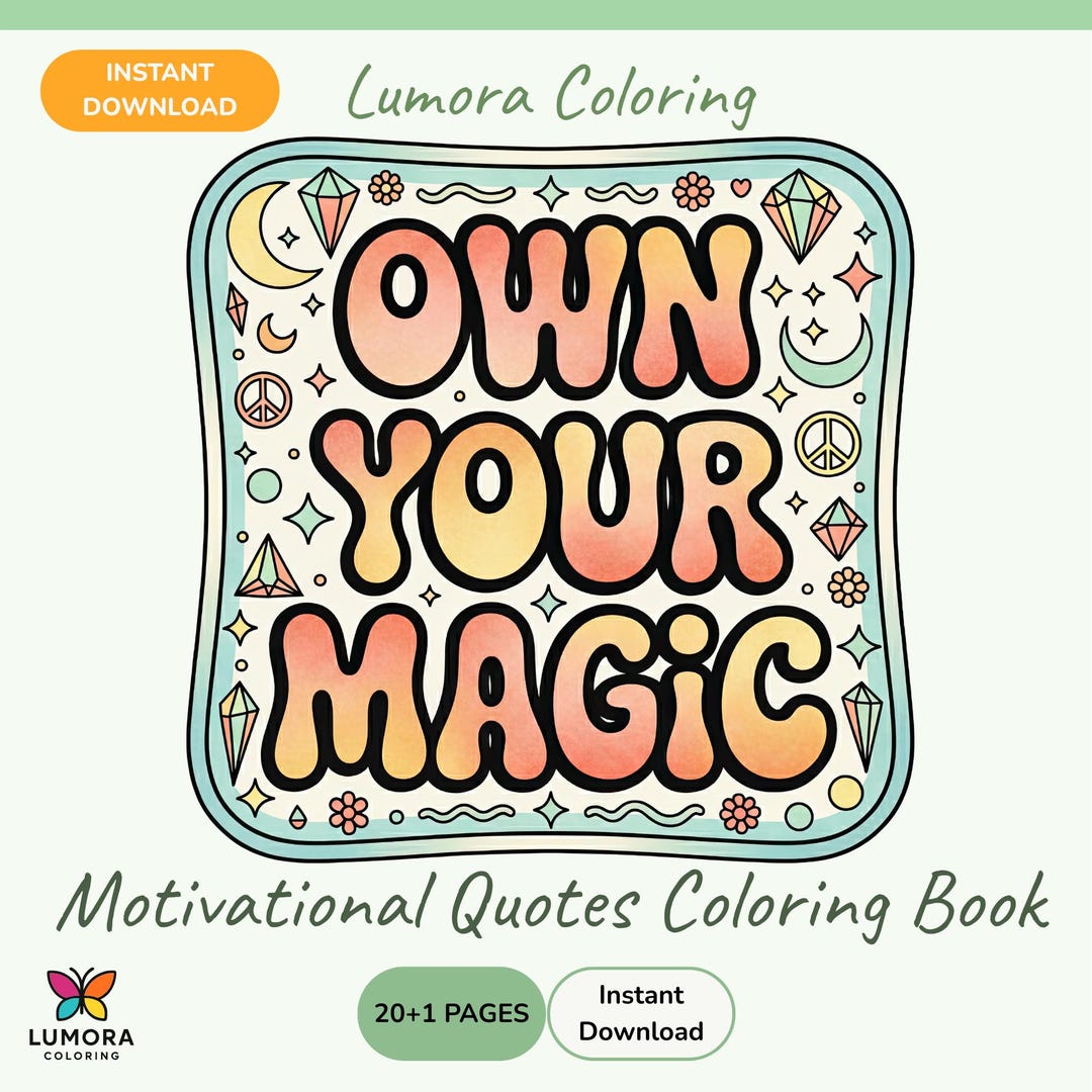 Motivational Quotes Coloring Book, Positive Affirmations (digital ...