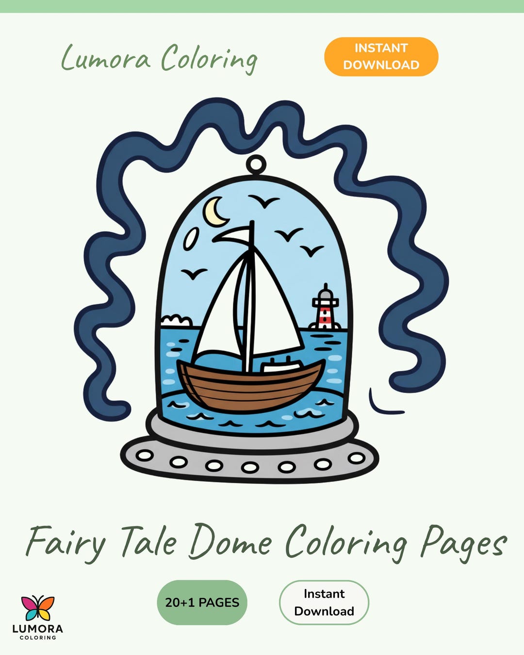 Fairy Tale Dome Coloring Pages, Kids Activity (PDF Pattern) - Etsy