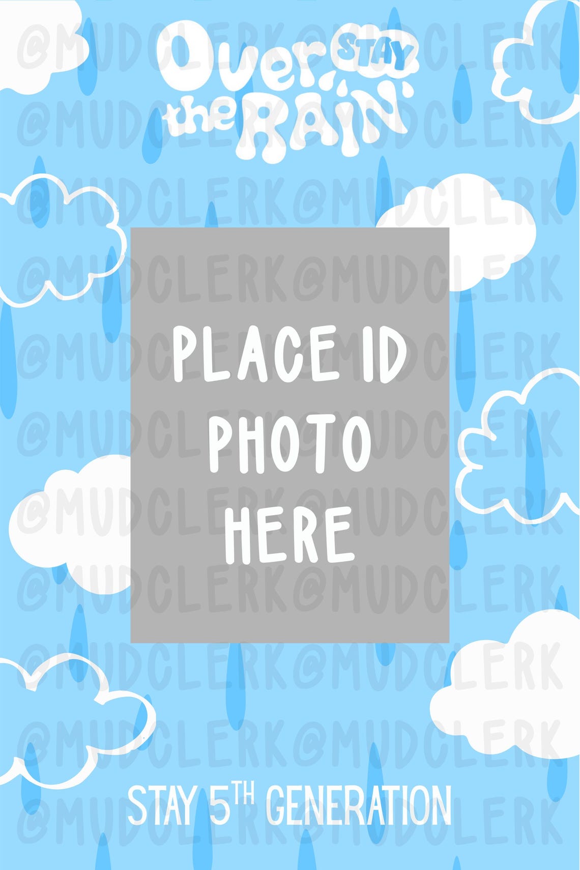 STRAY KIDS OT8 "over the Rain" ID Photo Frames - K-pop Photocard ...