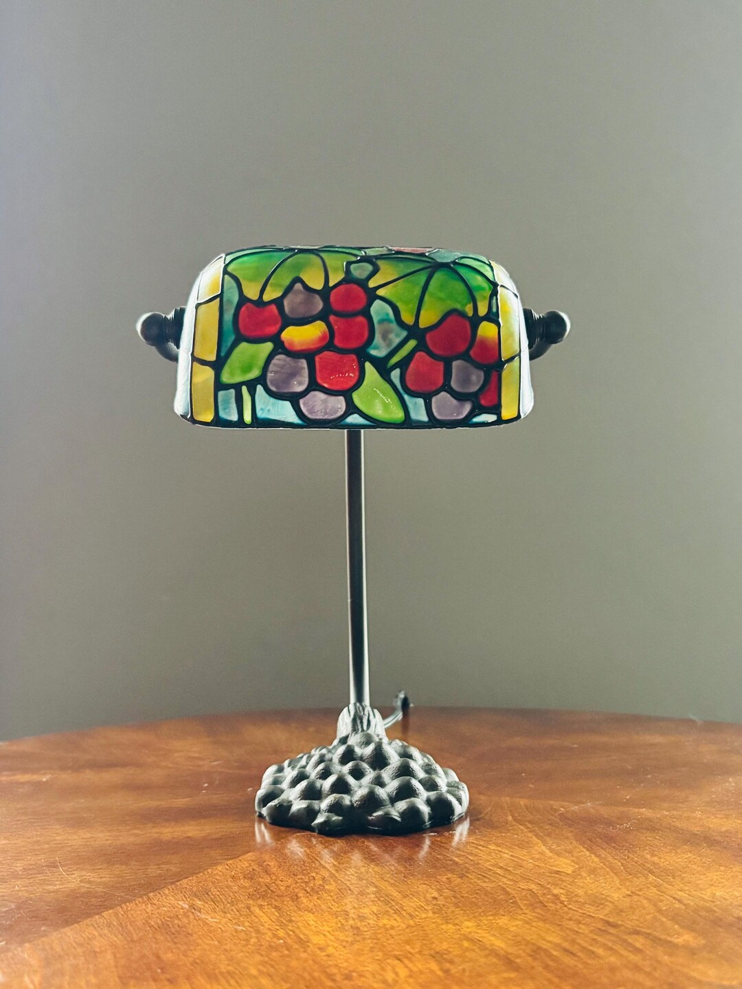 Tiffany Style Grape Vine Stained Glass Lamp - Etsy