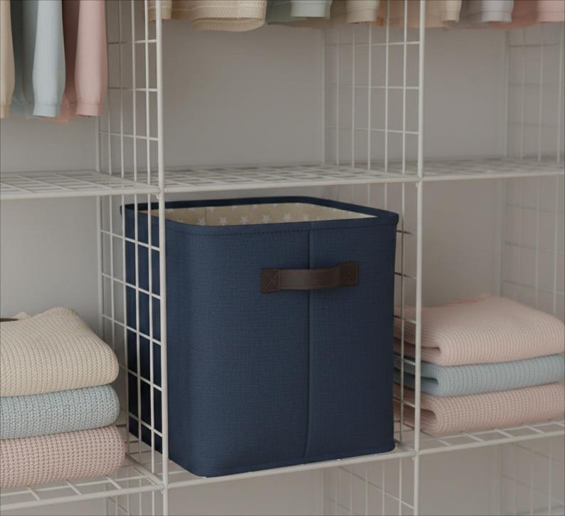 Fabric Storage Cube Bin Sewing Pattern | Foldable Organizer Basket PDF ...