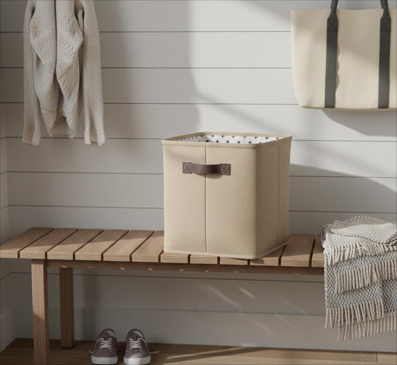 Fabric Storage Cube Bin Sewing Pattern | Foldable Organizer Basket PDF ...