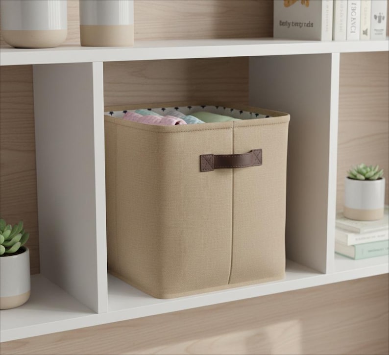 Fabric Storage Cube Bin Sewing Pattern | Foldable Organizer Basket PDF ...