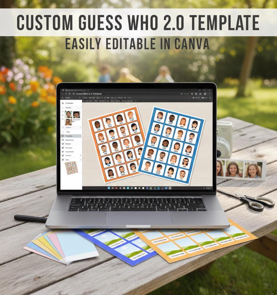 Editable Guess Who Game Template | Canva Printable - Etsy