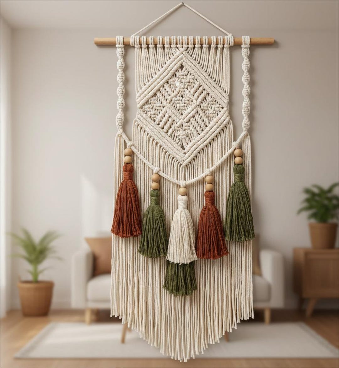 Boho Macrame Wall Hanging Pattern - Etsy