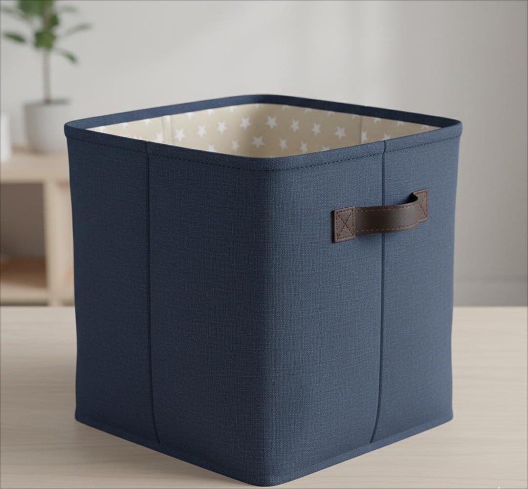 Fabric Storage Cube Bin Sewing Pattern | Foldable Organizer Basket PDF ...