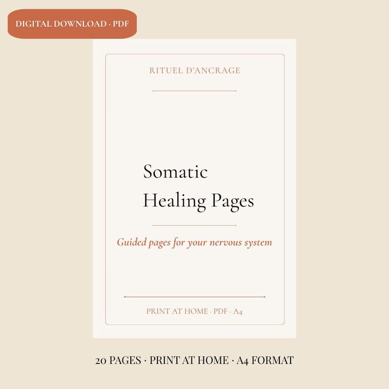 Somatic Healing Printable PDF, Nervous System Journal Pages A4, Instant ...
