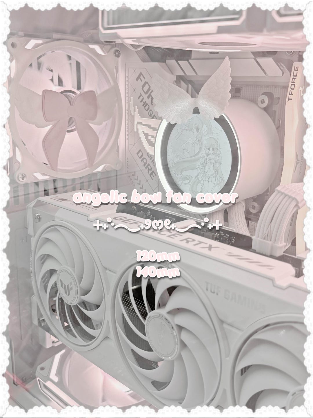 Angelic Bow PC Fan Grill Cover: Coquette Gamer Decor - Etsy