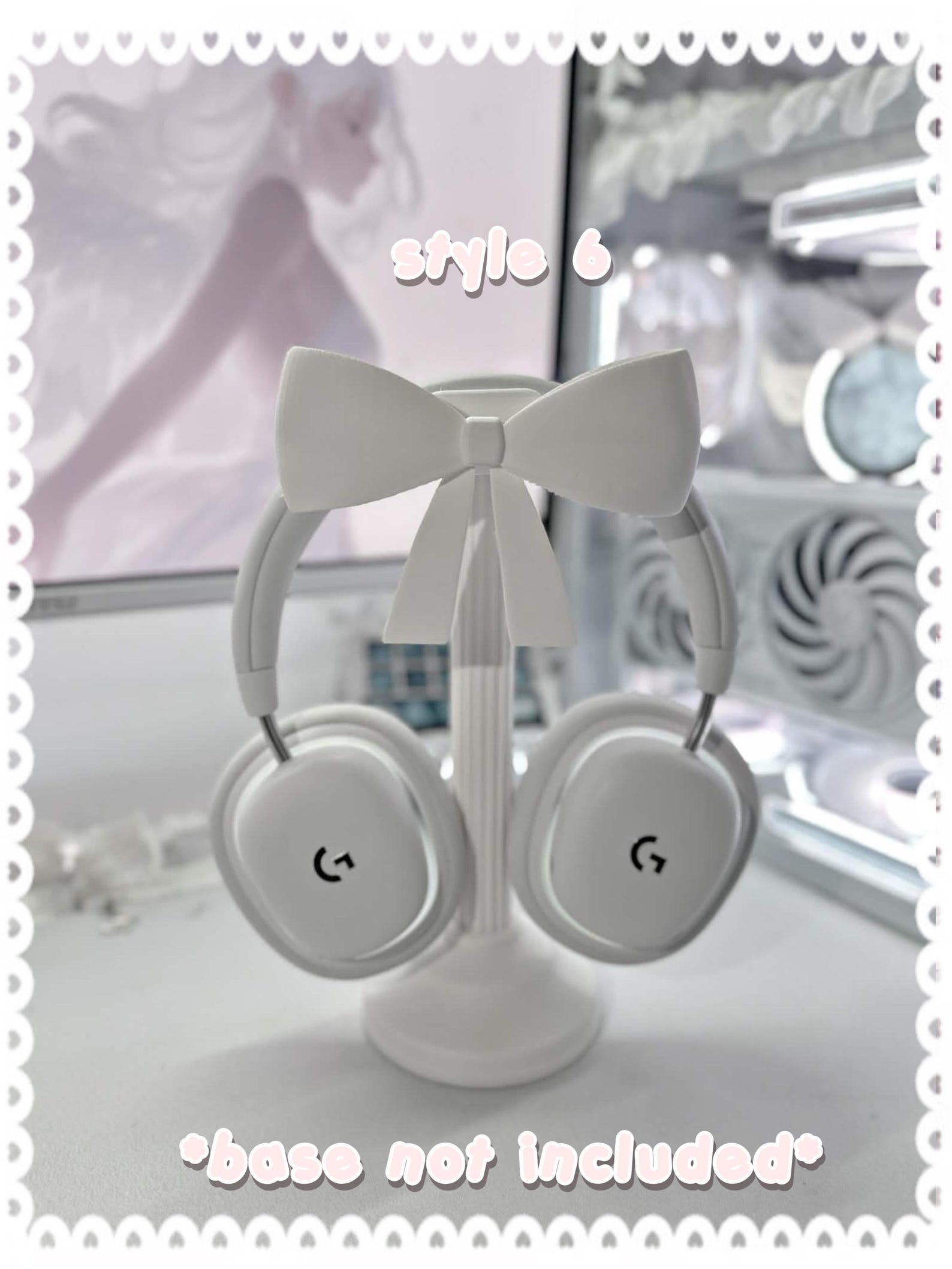 Coquette Headphone Stand Attachments: 3D Printed, Angel Wings - Etsy