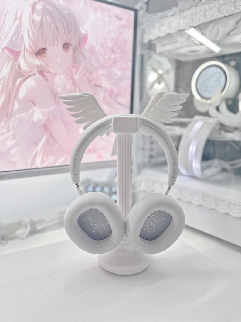 Coquette Angelic 3D Printed Headphone Stand: Desk Decor, Girly Setup ...