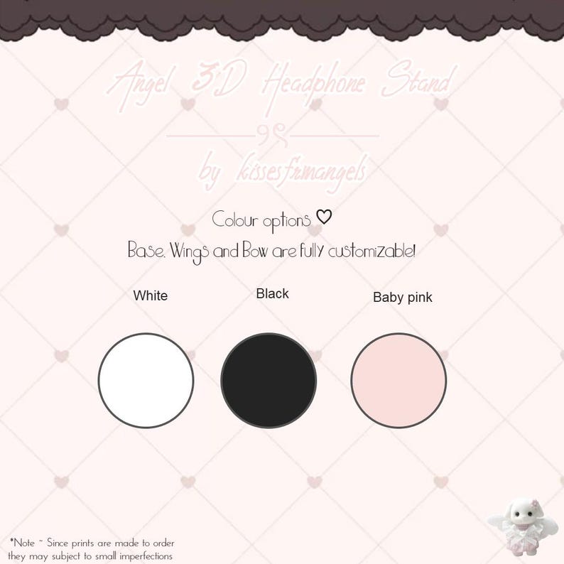 Gothic Angel Wing Headphone Stand: 3D Printed Desk Decor - Etsy Canada