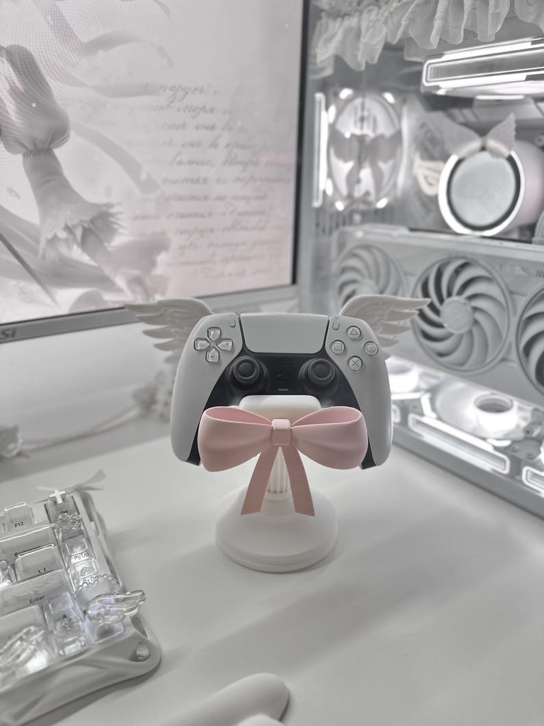 Coquette Angelic 3D Printed Controller Holder: Desk Decor, Girly Setup ...