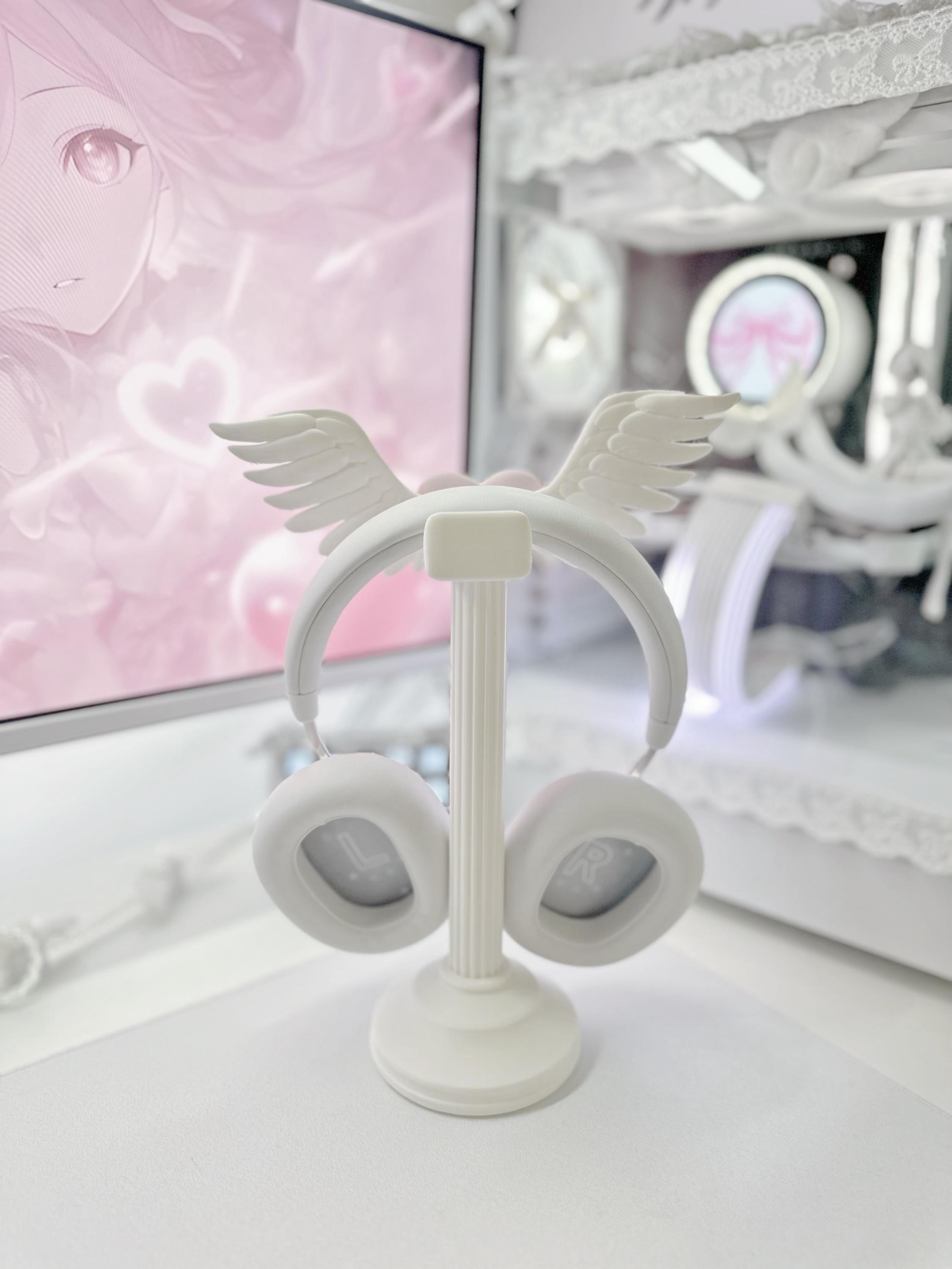Coquette Angelic Heart 3D Printed Headphone Stand: Desk Decor, Girly ...