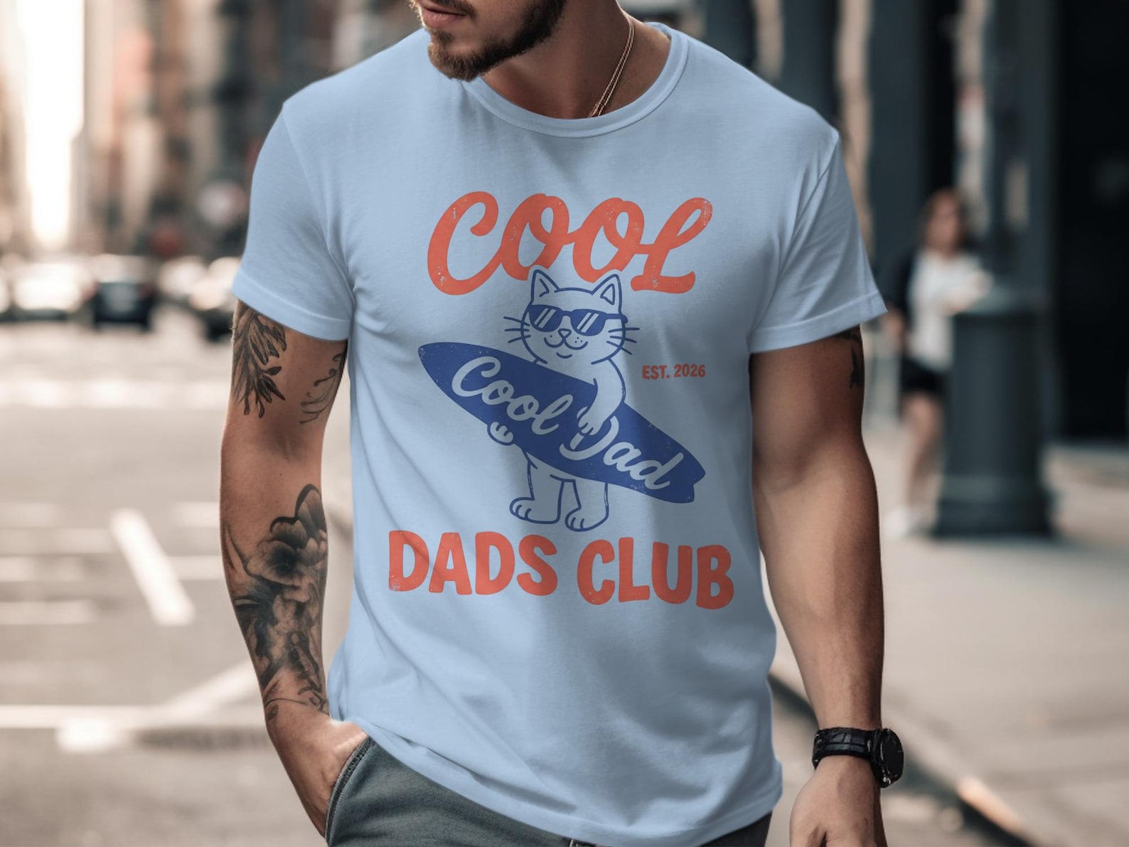 Cat Dad Club T-shirt, Personalized EST. Year, Funny Cat Lover Gift ...