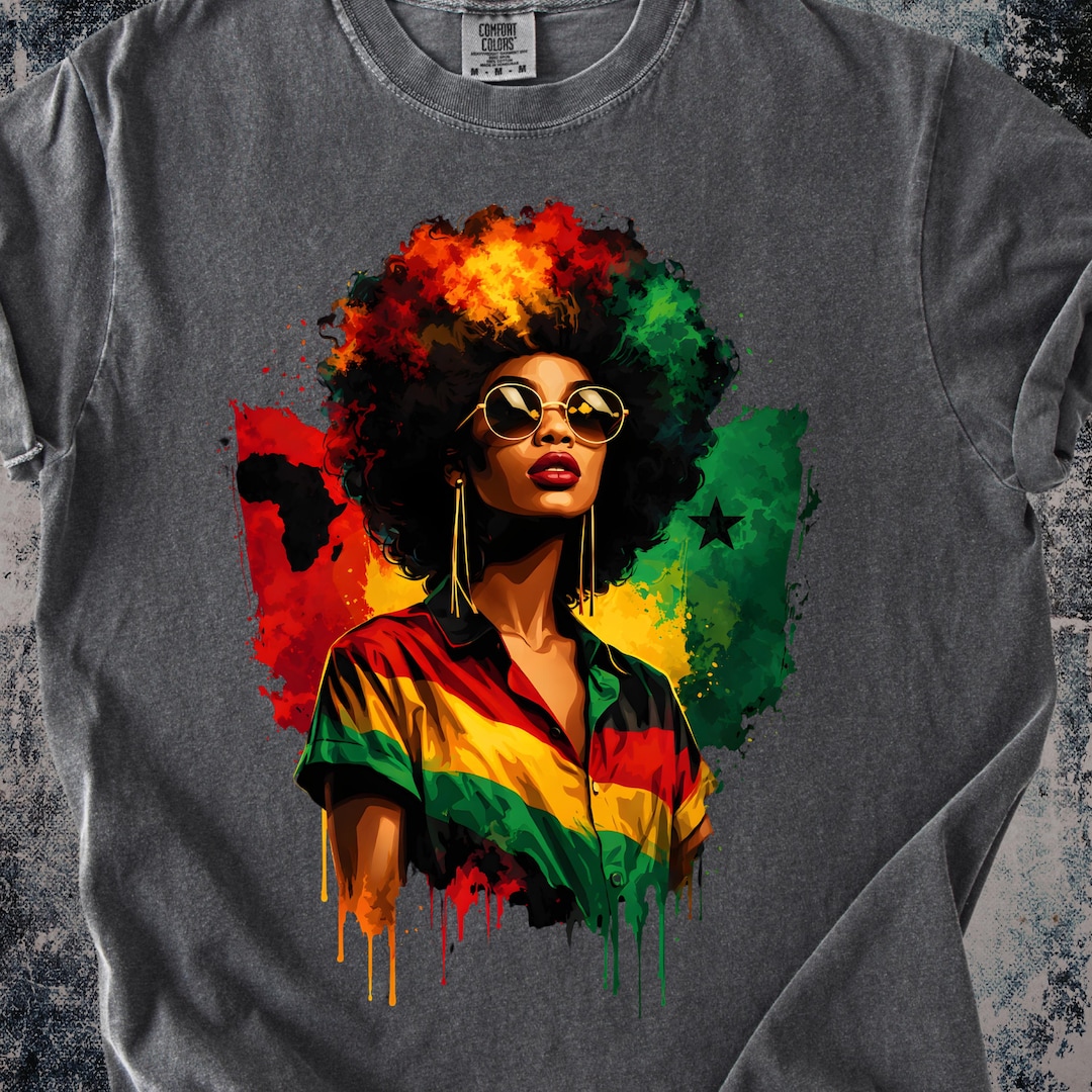 Comfort Colors Juneteenth Afro Queen T-shirt, Black History Month Art ...