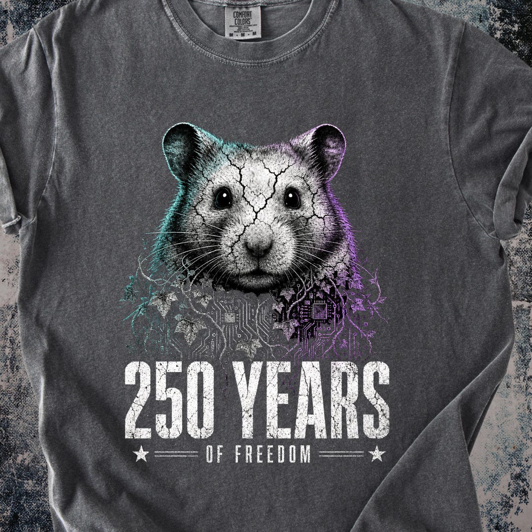 Comfort Colors Hamster 250 Years Freedom T-shirt, Distressed Patriotic ...