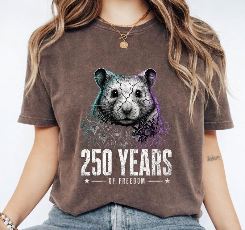 Comfort Colors Hamster 250 Years Freedom T-shirt, Distressed Patriotic ...