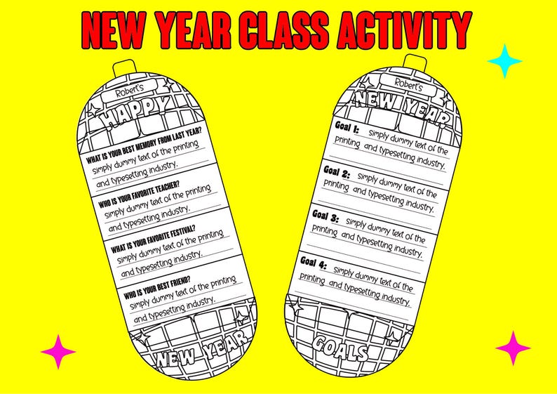 New Year 2026 Disco Ball Goal Craft – Classroom Activity (digital ...