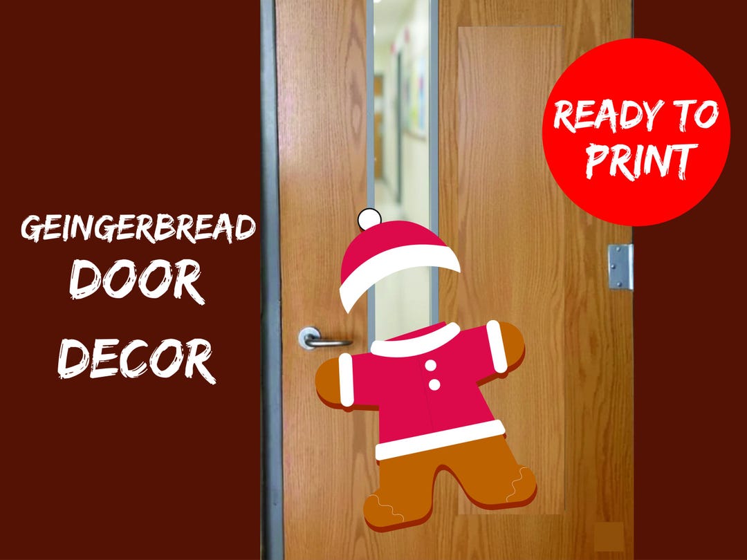 Gingerbread Man Classroom Door Decor Kit - Holiday Classes Bulletin ...