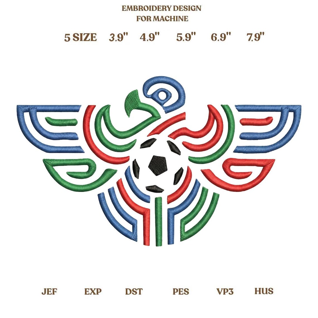 Soccer Bird Totem Logo Embroidery Design, Instant Download Dst Pe - Etsy