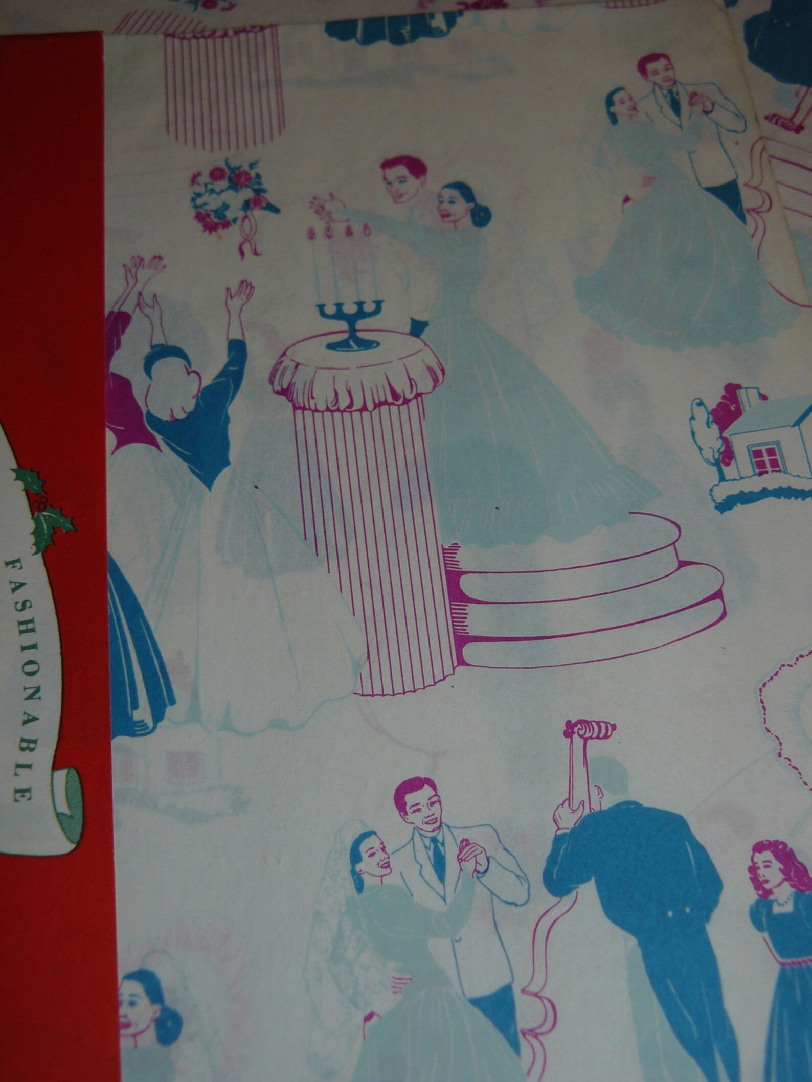 Original ANTIQUE Wedding Wrapping Paper 1930s 1940s Gift Wrap - Etsy