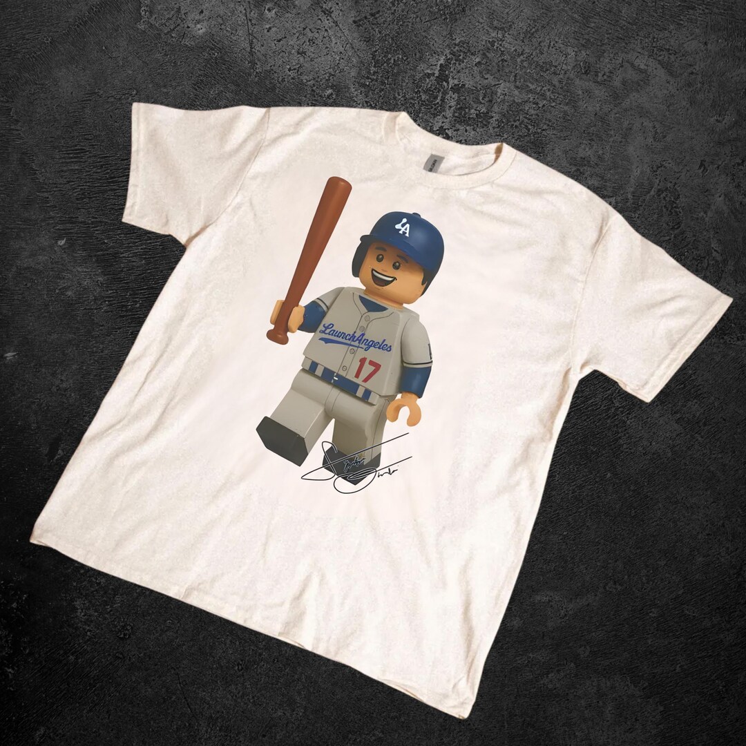 LA Baseball Minifigure Shirt, Lego Style Baseball T Shirt, Dodgers ...