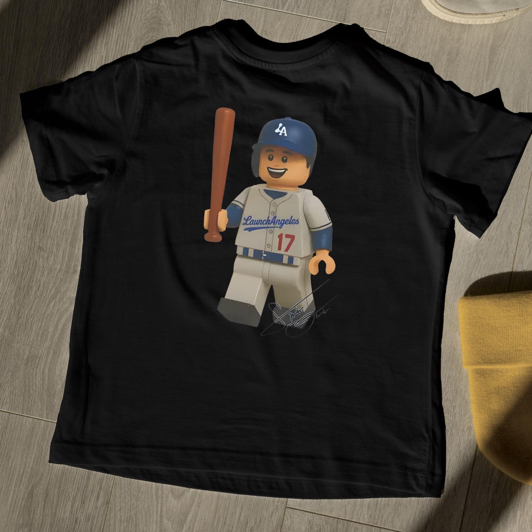 LA Baseball Minifigure Shirt, Lego Style Baseball T Shirt, Dodgers ...